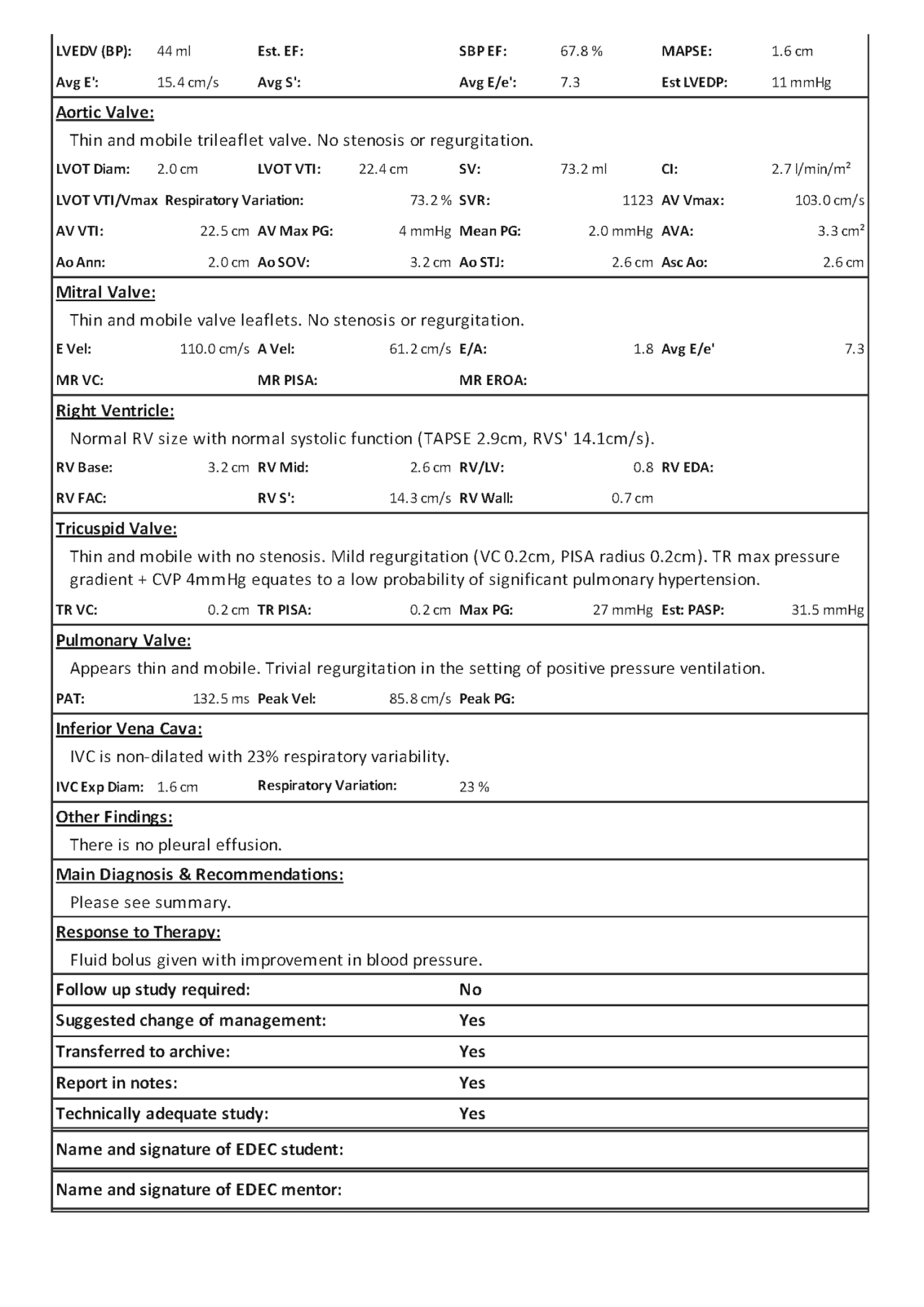 Echo Reporting Tool | Ultrasound for the Generalist